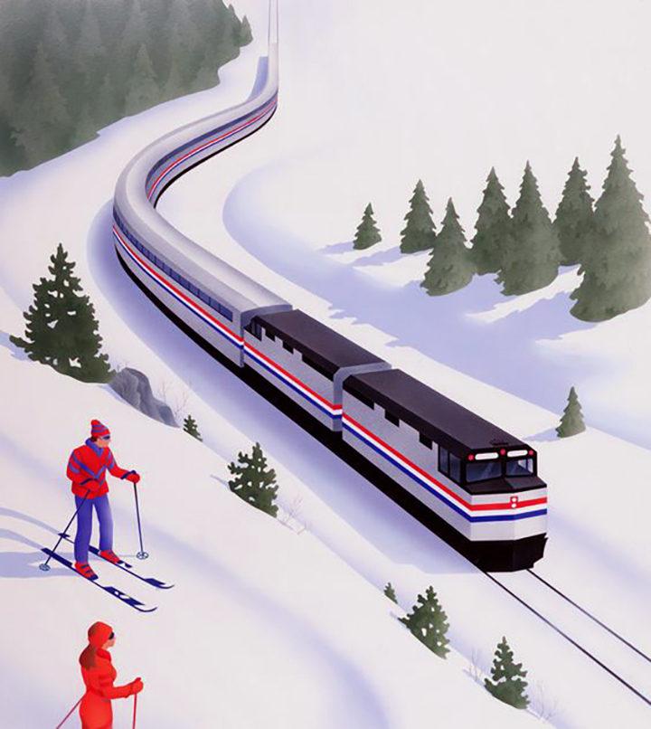 U.S.: Christmas holiday ads and images from Amtrak and its railroad ...