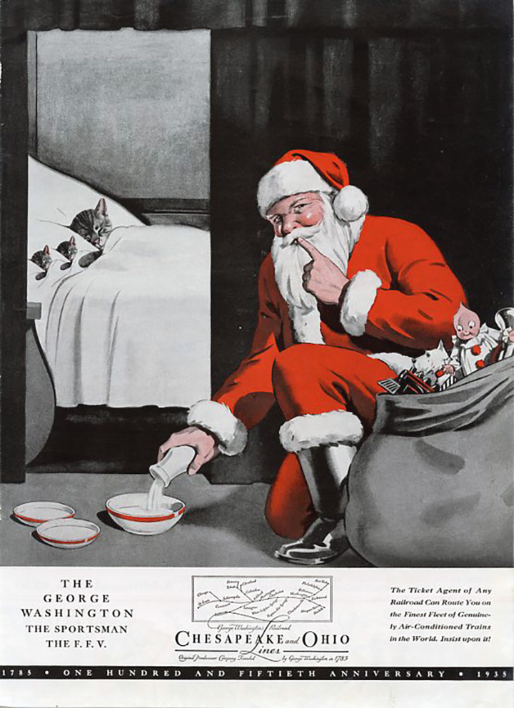U.S.: Christmas holiday ads and images from Amtrak and its railroad ...